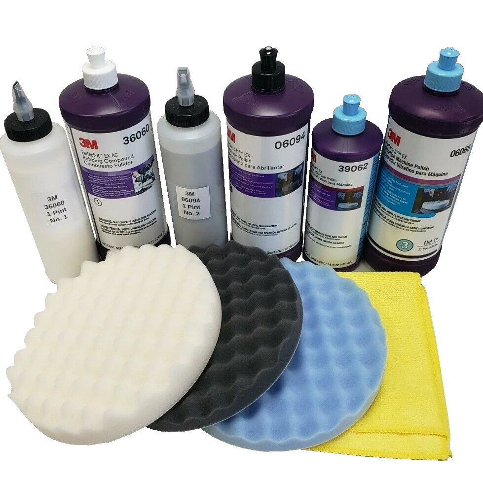 3M Perfect-It Pint Buffing & Polishing Kit 36060, 6094,39062, 5723,572 ...